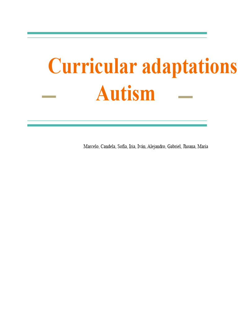 Curricular Adaptations - Autism | PDF | Autism | Psychology