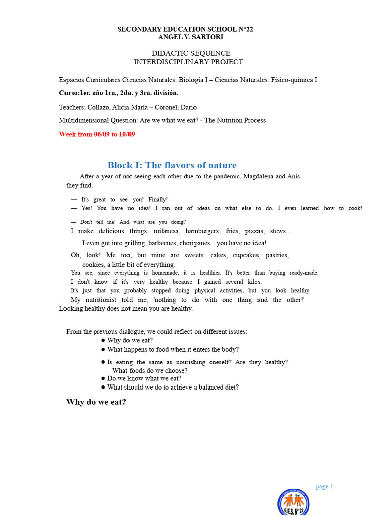 Activity 1 Interdisciplinary Project 1 | PDF | Foods | Cuisine