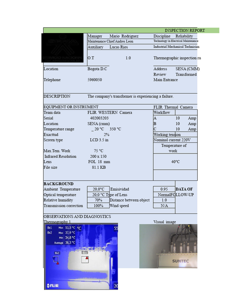 Thermographic Inspection Report Summary | PDF | Thermography ...