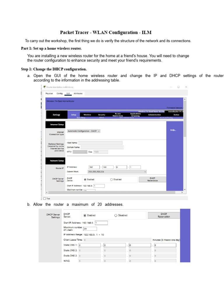 13.5.1 Packet Tracer - WLAN Configuration - ILM (SOLUTION) | PDF | Wireless Lan | Local Area Network