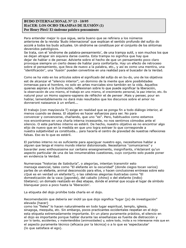 Las 8 Trampas de La Ilusión (Henry Plée) | PDF | Shotokan | Dios