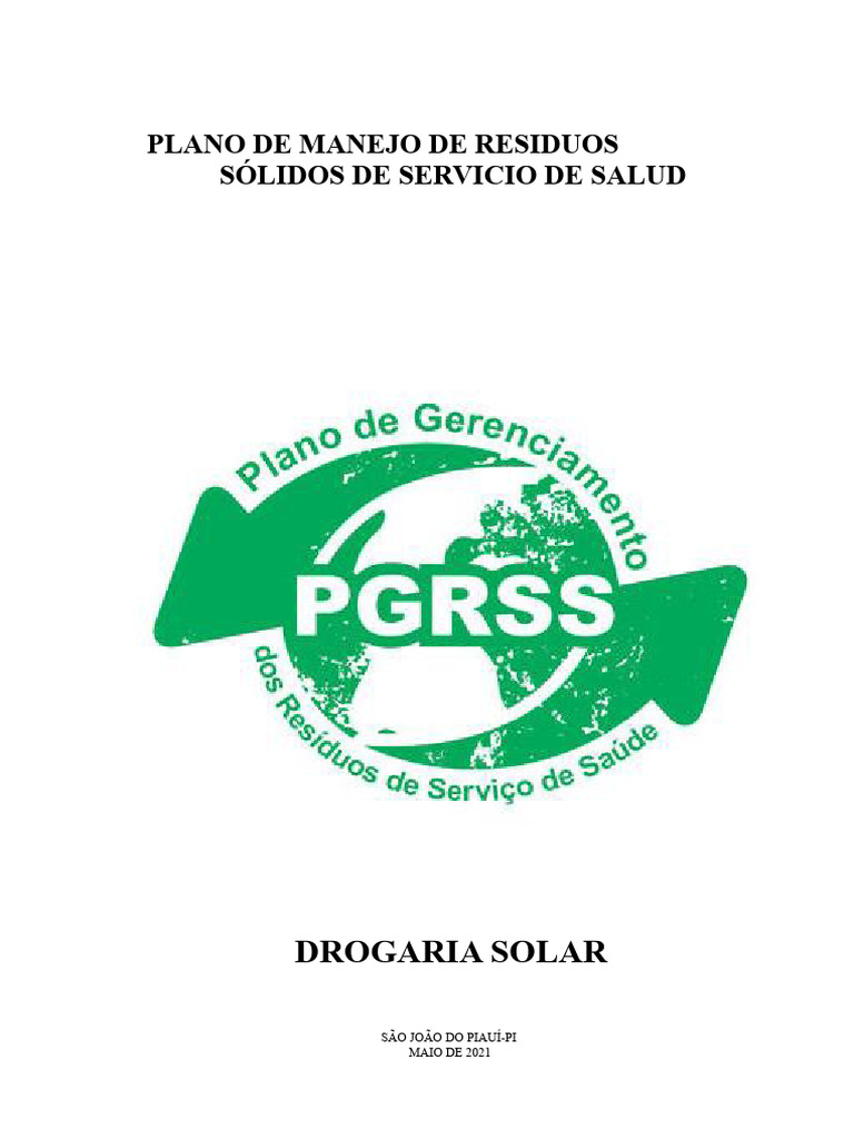 PGRSS Drogaria Solar | PDF | Residuos