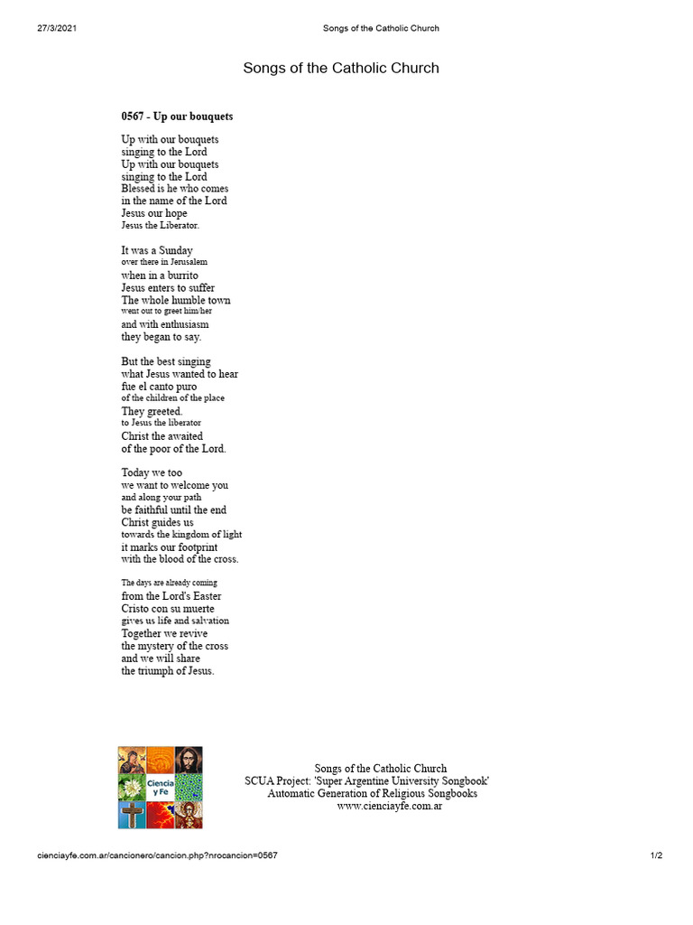 Songs of The Catholic Church | PDF | Jesus | Christian Worship And Liturgy