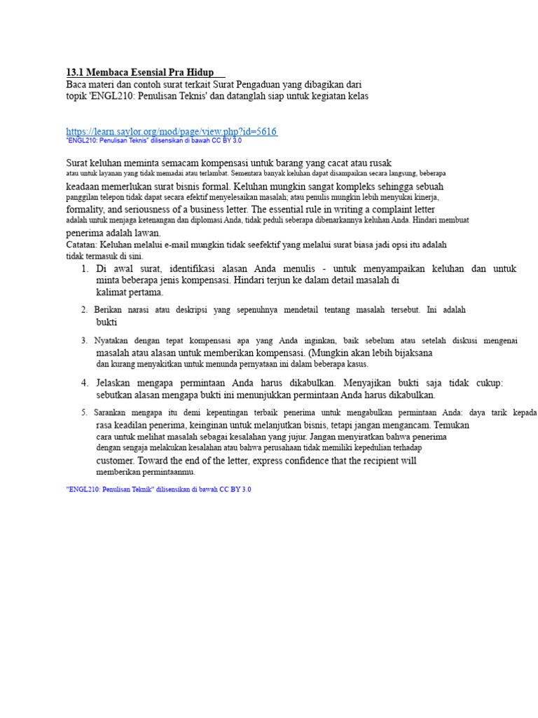 Contoh Surat Klaim | PDF