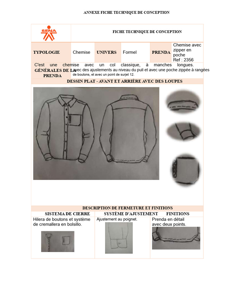 Fiche Technique de Design | PDF