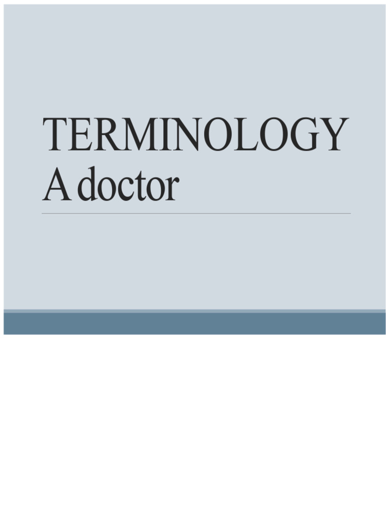 Medical Terminology: Roots, Prefixes, Suffixes | PDF | Diseases And ...