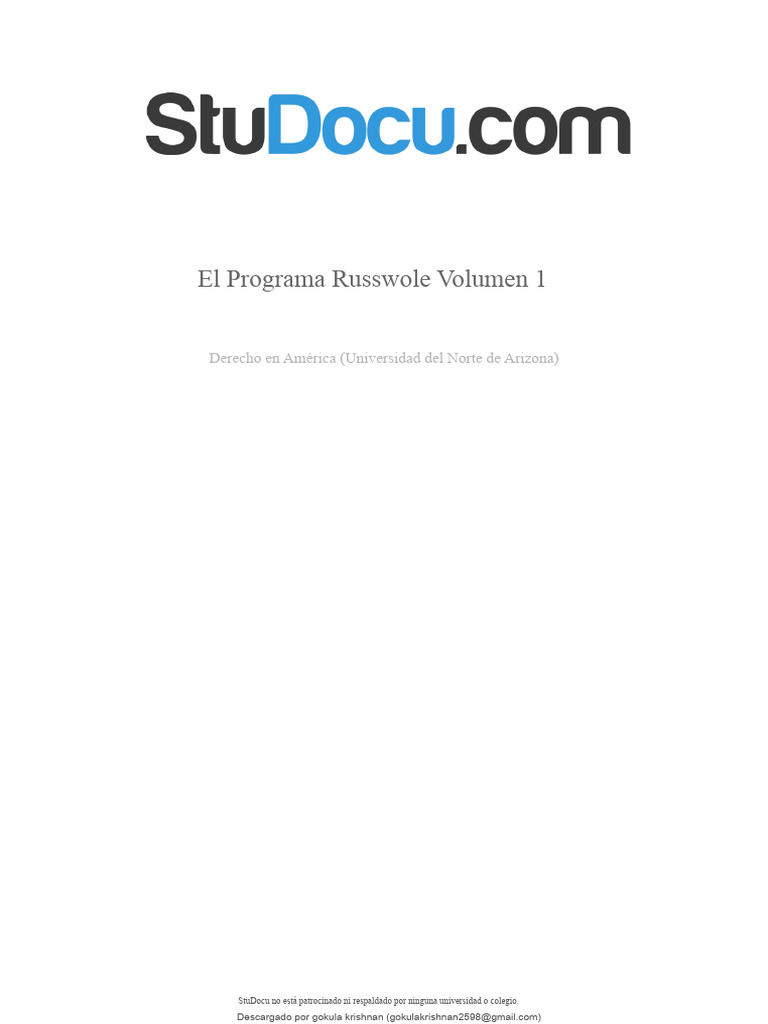 El Programa Russwole Volumen 1 | PDF | Entrenamiento con pesas ...