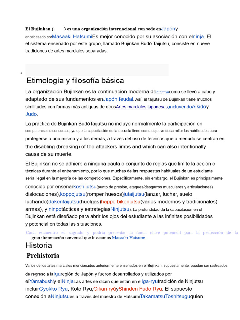 Bujinkan | PDF | Artes marciales del este asiático | Artes marciales ...