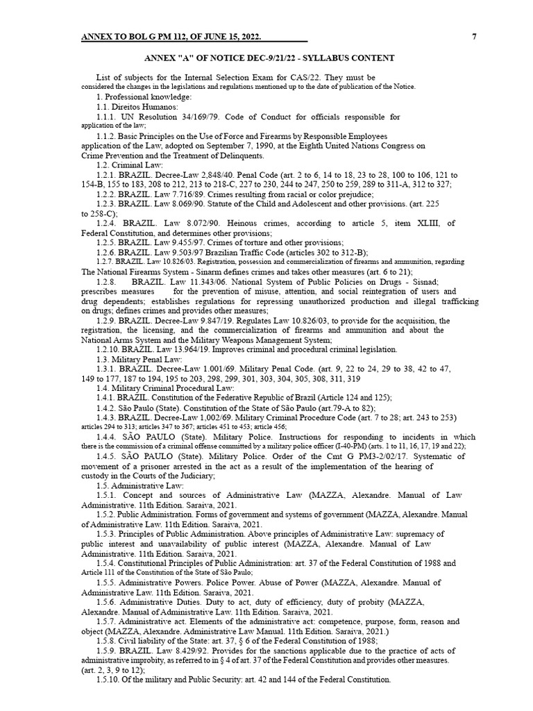 Annex A Notice CAS 2022 | PDF | Police | Justice