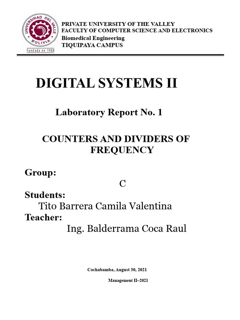 Frequency Counters and Dividers Lab Report | PDF | Electronics ...