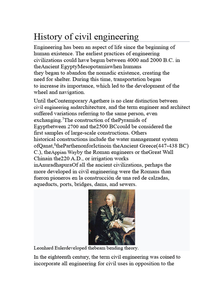 History of Civil Engineering | PDF