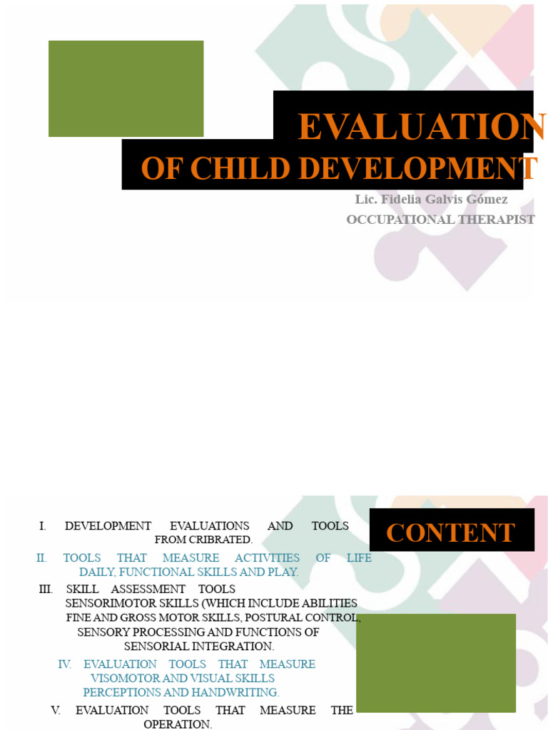Child Development Evaluation Tools Guide | PDF | Child Development ...