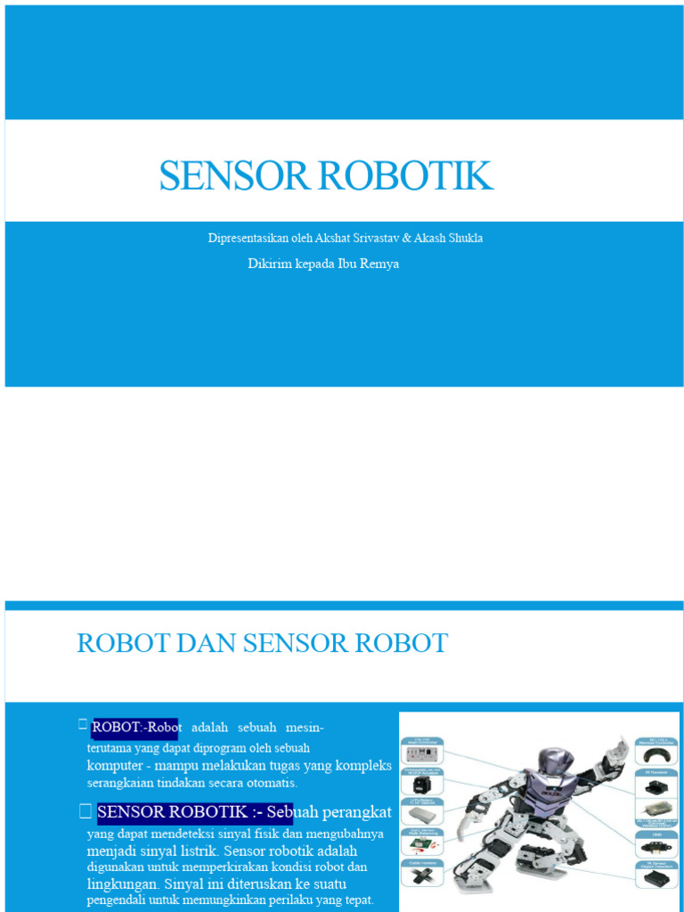 Jenis dan Fungsi Sensor Robotik | PDF