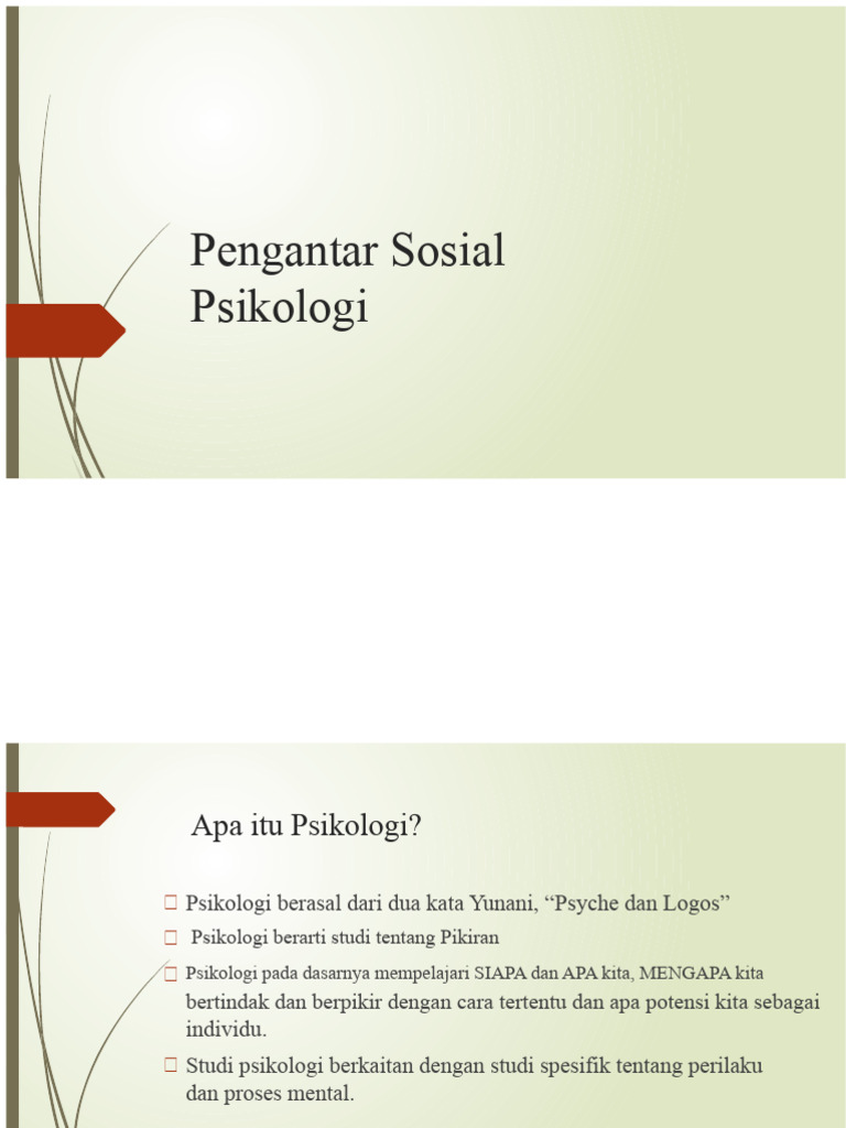 Pengantar Psikologi Sosial | PDF
