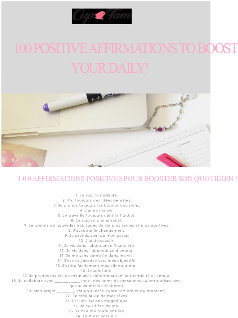100 Positive Affirmations | PDF
