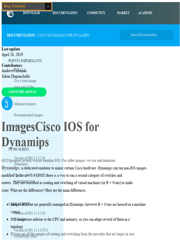 Cisco IOS Images for GNS3 Setup | PDF | Network Switch | Computer Network