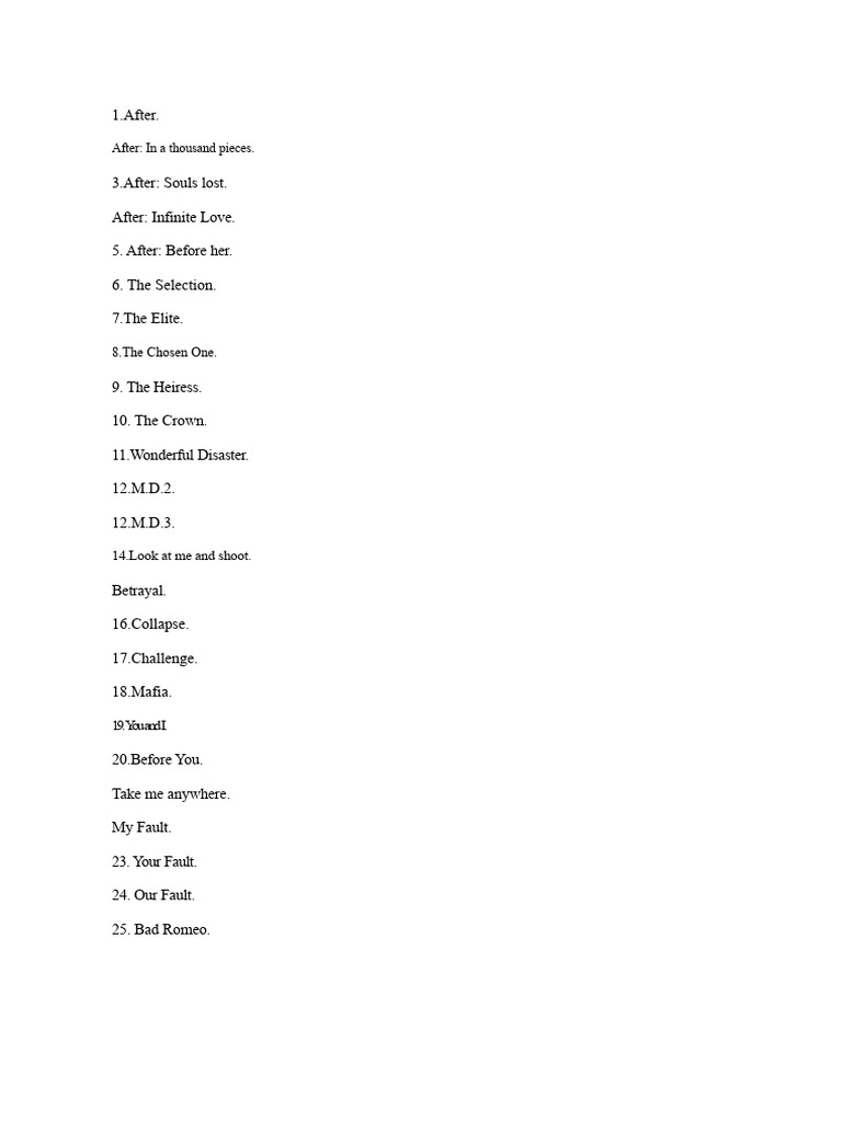 List of Fictional Book Titles | PDF