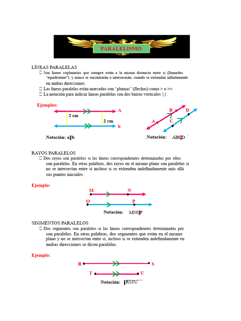 Líneas Paralelas | PDF | Perpendicular | Ángulo