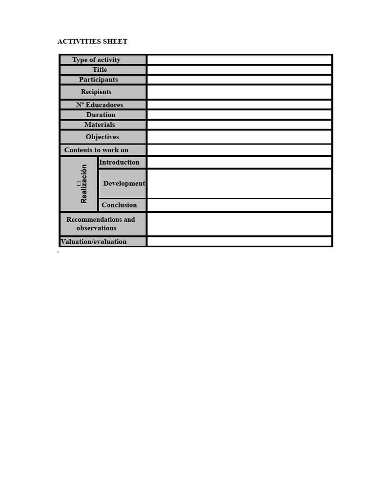 Activity sheet model.docx | PDF