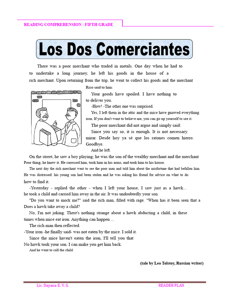 Profile The Two Merchants For Fifth Grade | PDF