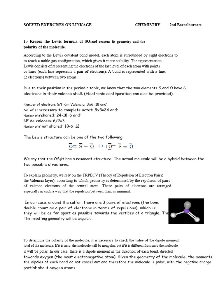 Solved Exercises On Links | PDF | Chemical Polarity | Chemical Bond