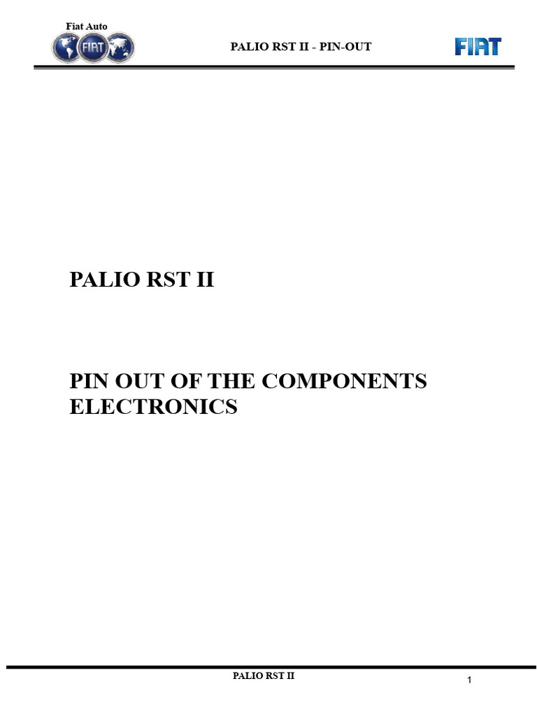 Palio RST II Pin-Out Guide | PDF | Power Supply | Relay