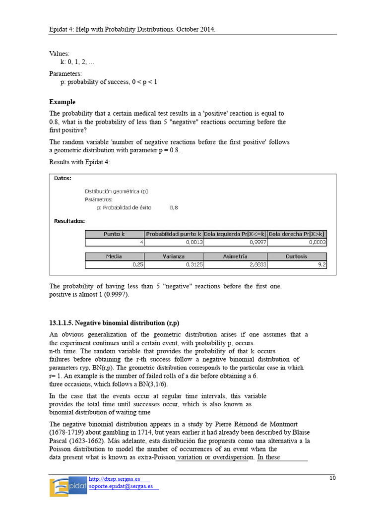 Pascal Distribution | PDF | Probability Distribution | Statistical Models