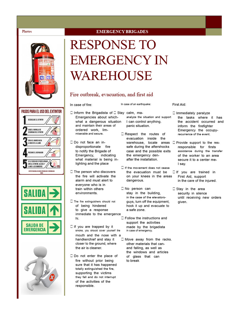 Emergency Brigade Poster For Staff | PDF | Emergency | Fires