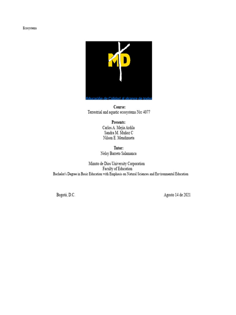 Comparative Table of Ecosystems | PDF | Oceans | Pacific Ocean