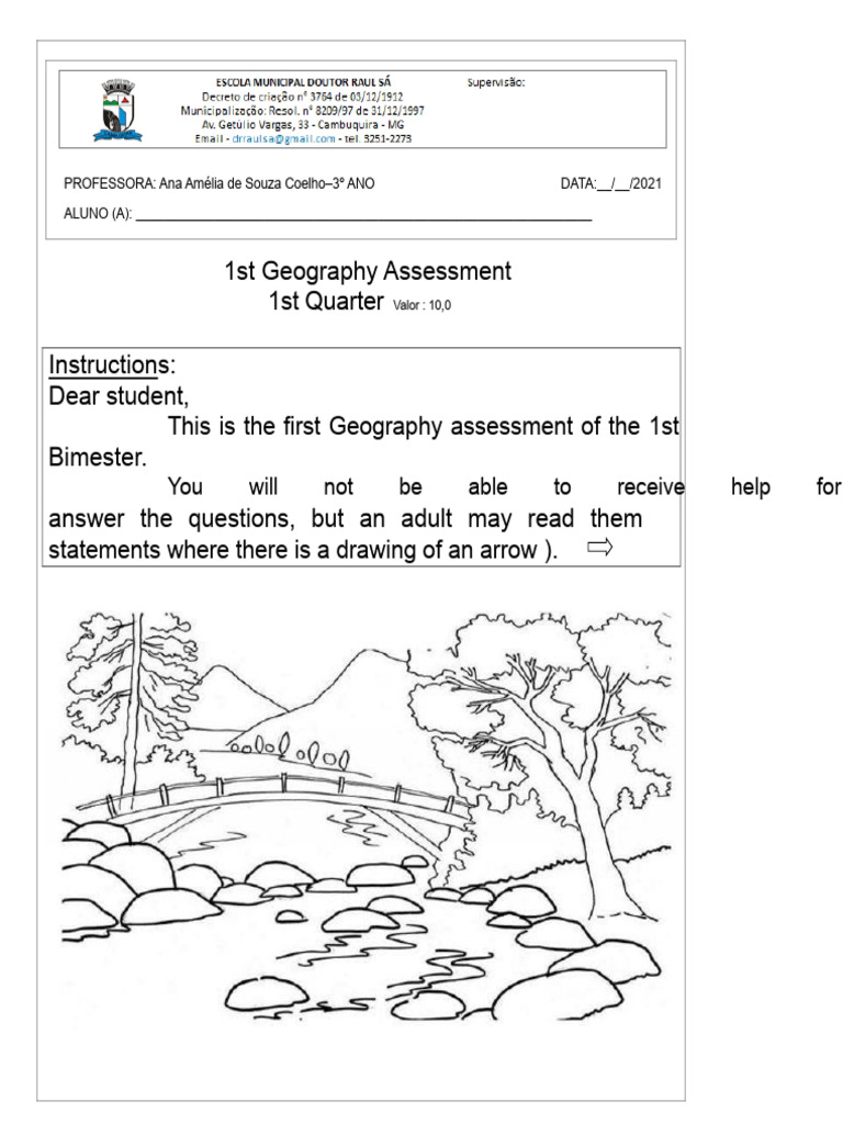 1st Geography Assessment - 1st Semester | PDF