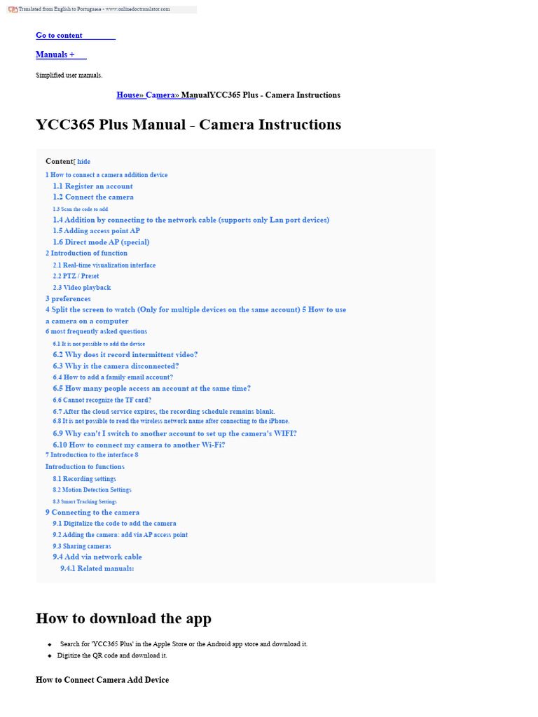 CAMERA Ycc365-Plus Manual | PDF | Wi Fi | Wireless Access Point