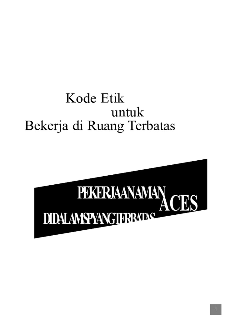 Kode Praktik untuk Bekerja di Ruang Terbatas | PDF