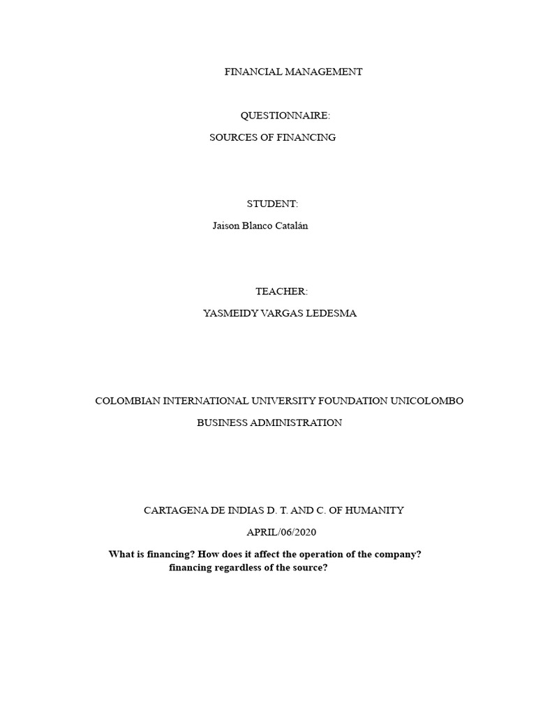 Financial Management Questionnaire | PDF | Shareholder Value | Profit ...