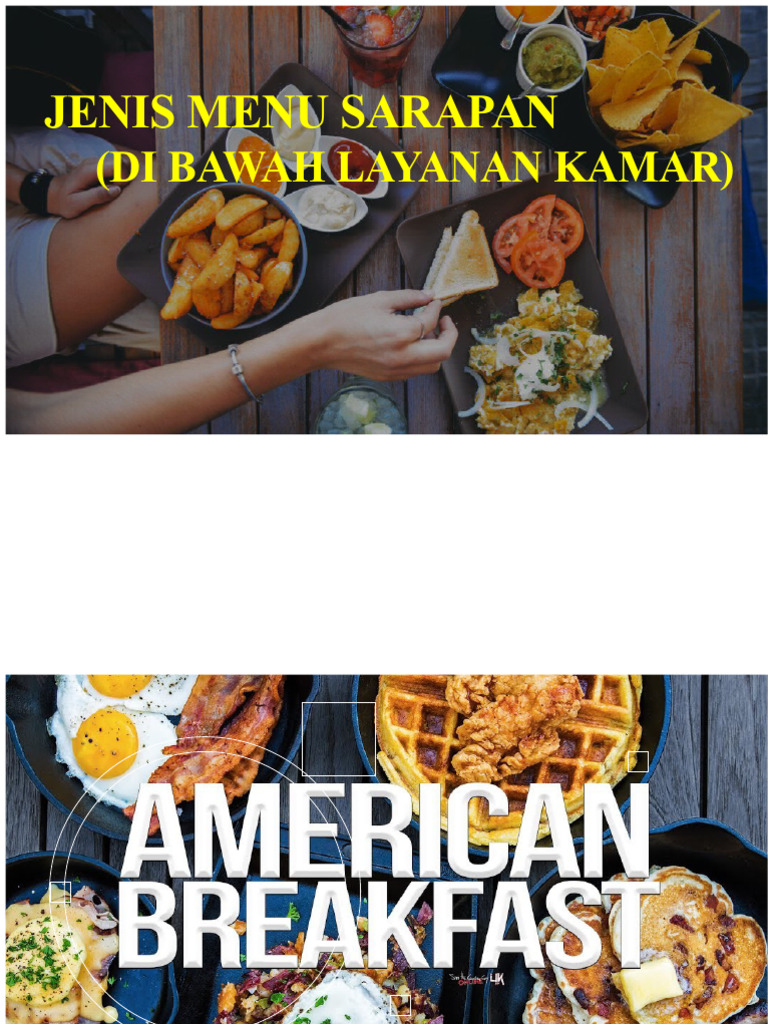 Jenis Menu Sarapan Hotel Variatif | PDF