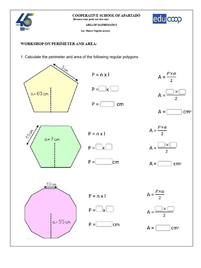 Areas of Regular Polygons | PDF