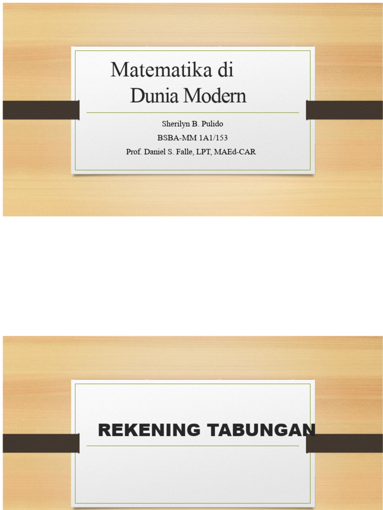 Matematika Di Dunia Modern | PDF