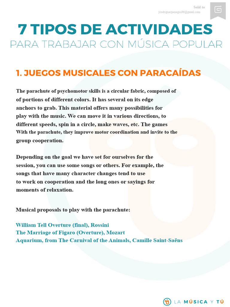 7 Types of Activities With Popular Music | PDF | Pyotr Ilyich ...