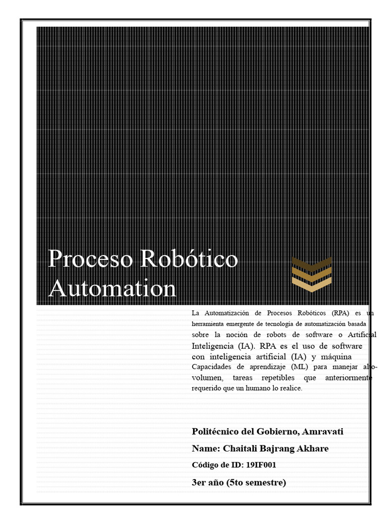 Informe del seminario sobre Automatización de Procesos Robóticos (RPA ...