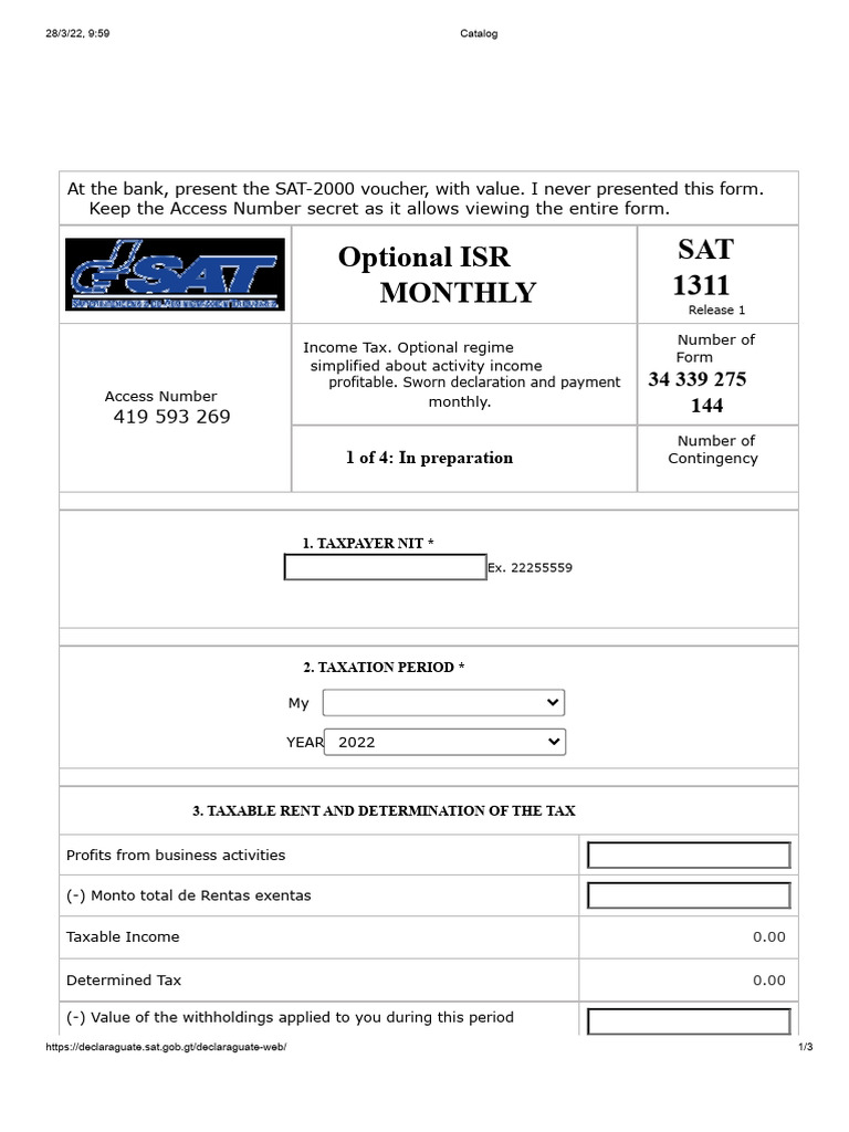 Optional Monthly ISR | PDF | Taxes | Income Tax