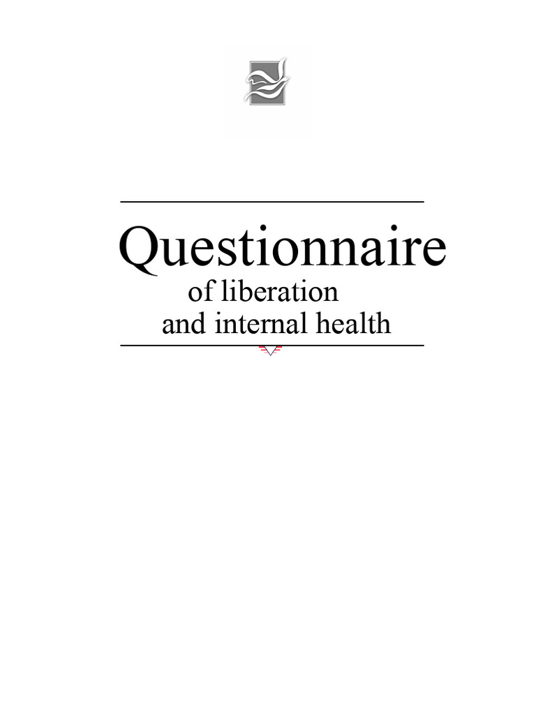 Inner Healing and Liberation Questionnaire | PDF | Deliverance Ministry