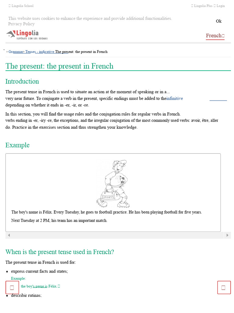 The present_ the present in French | PDF | Grammatical Conjugation ...