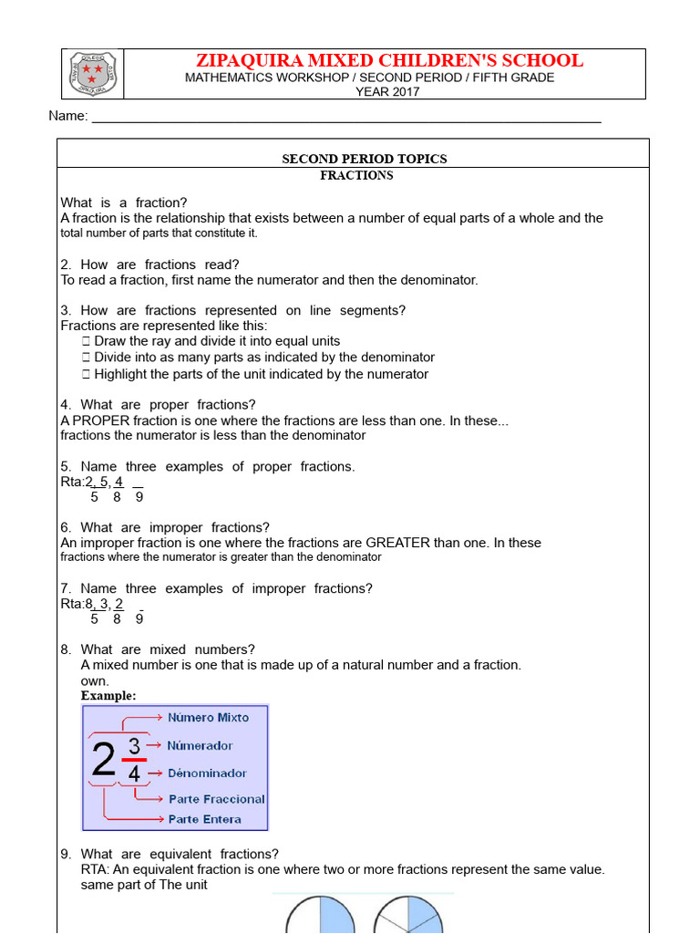 Fifth Grade Mathematics Workshop | PDF | Discrete Mathematics | Numbers