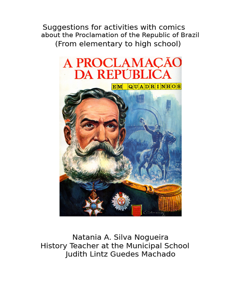 Suggestions For Activities With Comics About The Proclamation of The ...