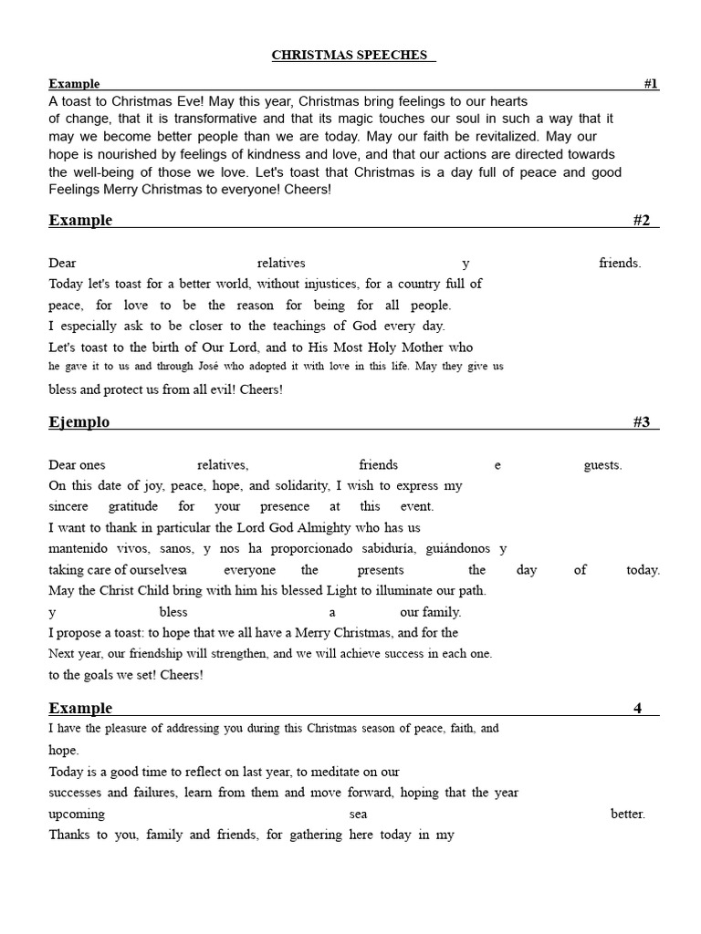 Christmas speeches | PDF | Mary, Mother Of Jesus | Saint Joseph