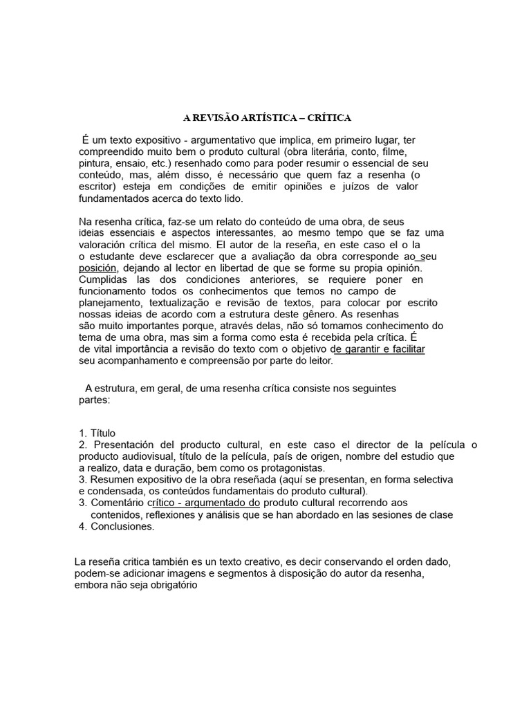 Guia Completo para Resenha Crítica | PDF