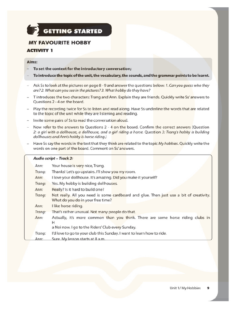 U1 L1 Teachers Book | PDF