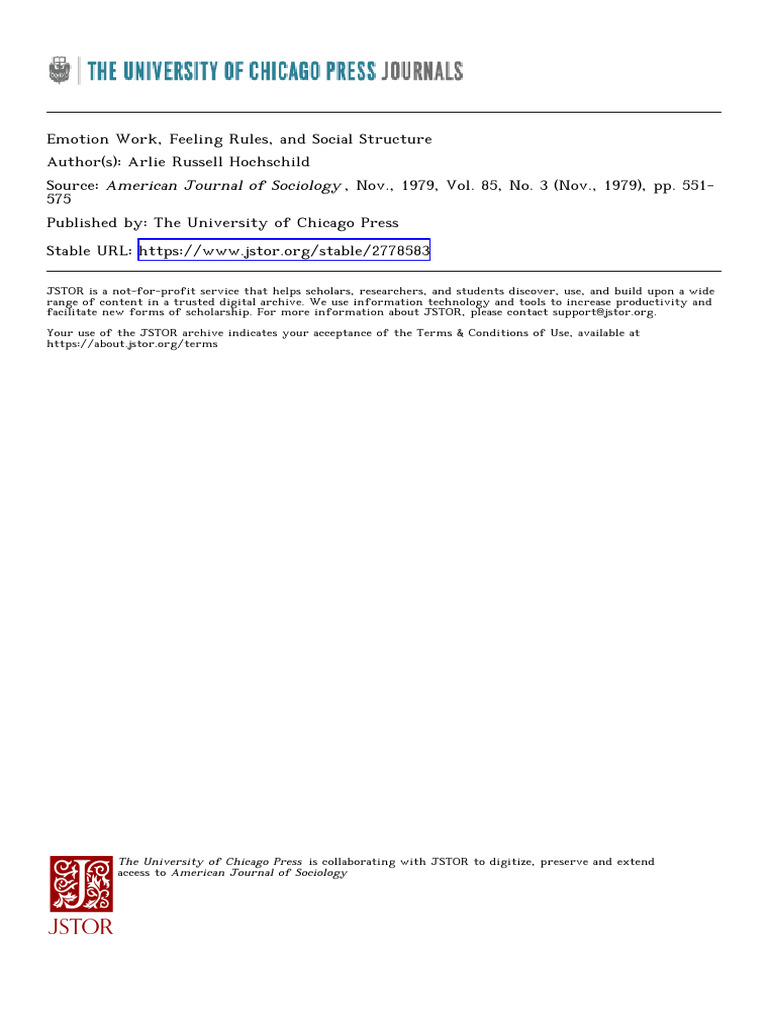 Emotion Management and Social Structure | PDF | Emotions | Feeling