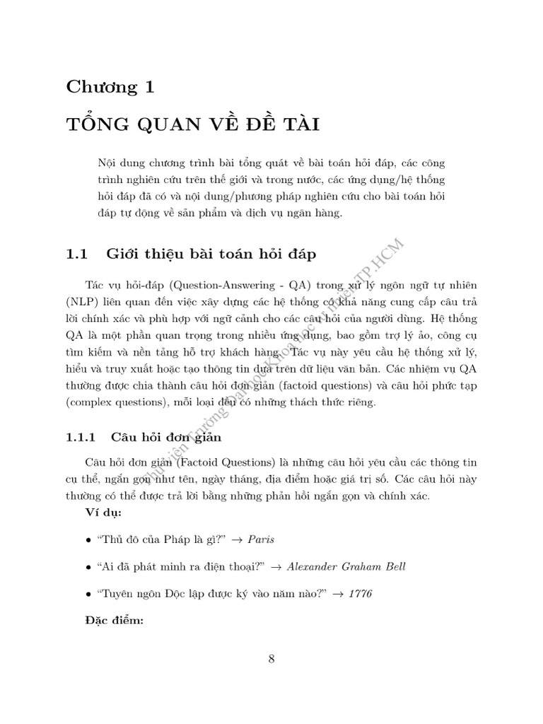 Hệ thống hỏi đáp tiếng việt cho lĩnh vực ngân hàng | PDF