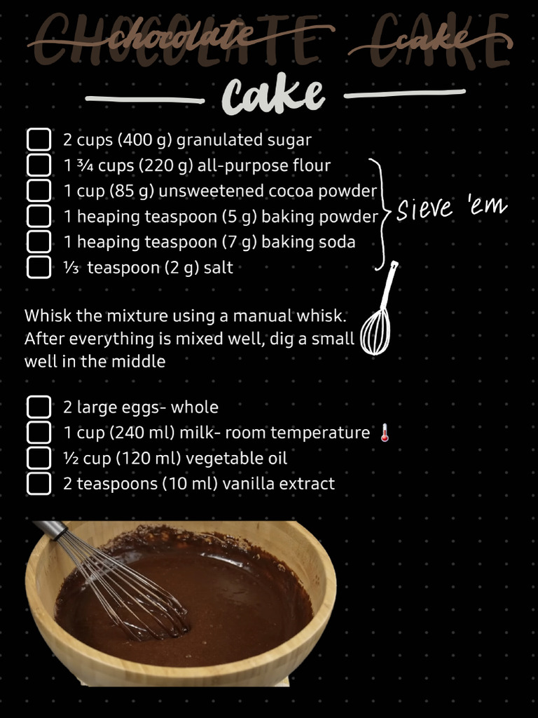 Chocolate Cake Pdf