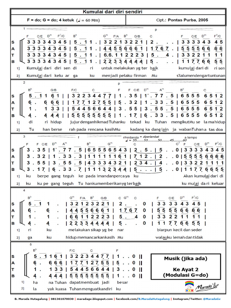 Lagu Koor Ku Mulai Dari Diri Sendiri - Gemende | PDF